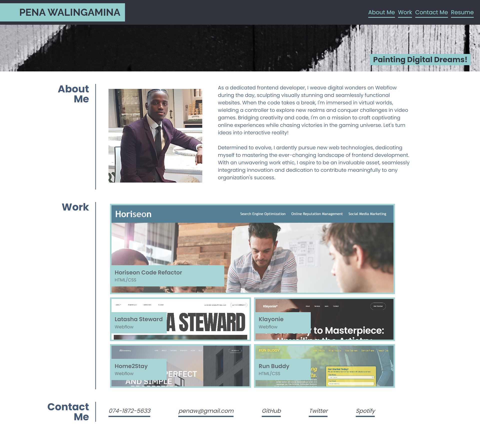 Pena W // Web Developer